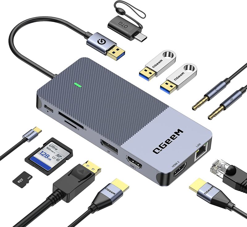 Gina - on LinkedIn: USB 3.0 docking station. QGeeM USB C hub with dual ... Gina - on LinkedIn: USB 3.0 docking station. QGeeM USB C hub with dual ...