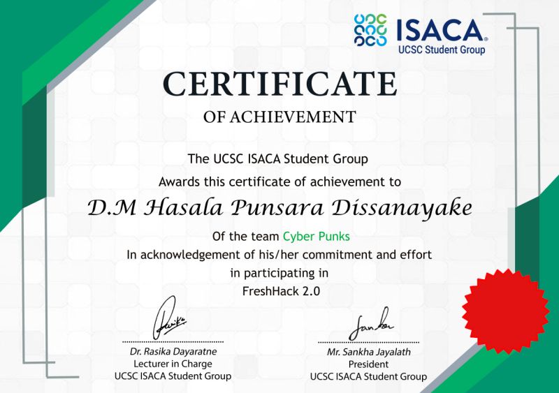 Hasala Dissanayake on LinkedIn: Participated in Hasala Dissanayake on LinkedIn: Participated in