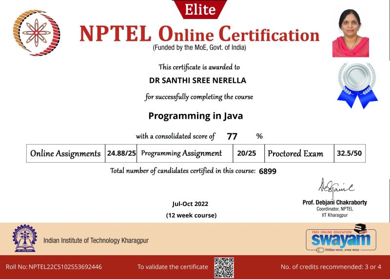 Dr.SanthiSree Nerella on LinkedIn: #completed Dr.SanthiSree Nerella on LinkedIn: #completed
