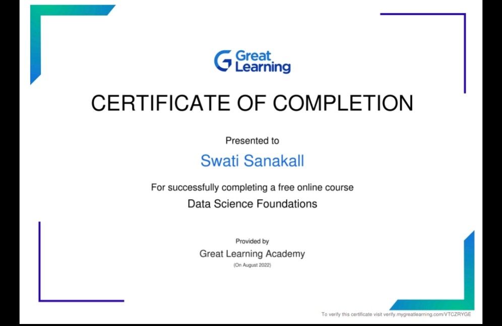 Swati Sanakall on LinkedIn: #greatlearning Swati Sanakall on LinkedIn: #greatlearning