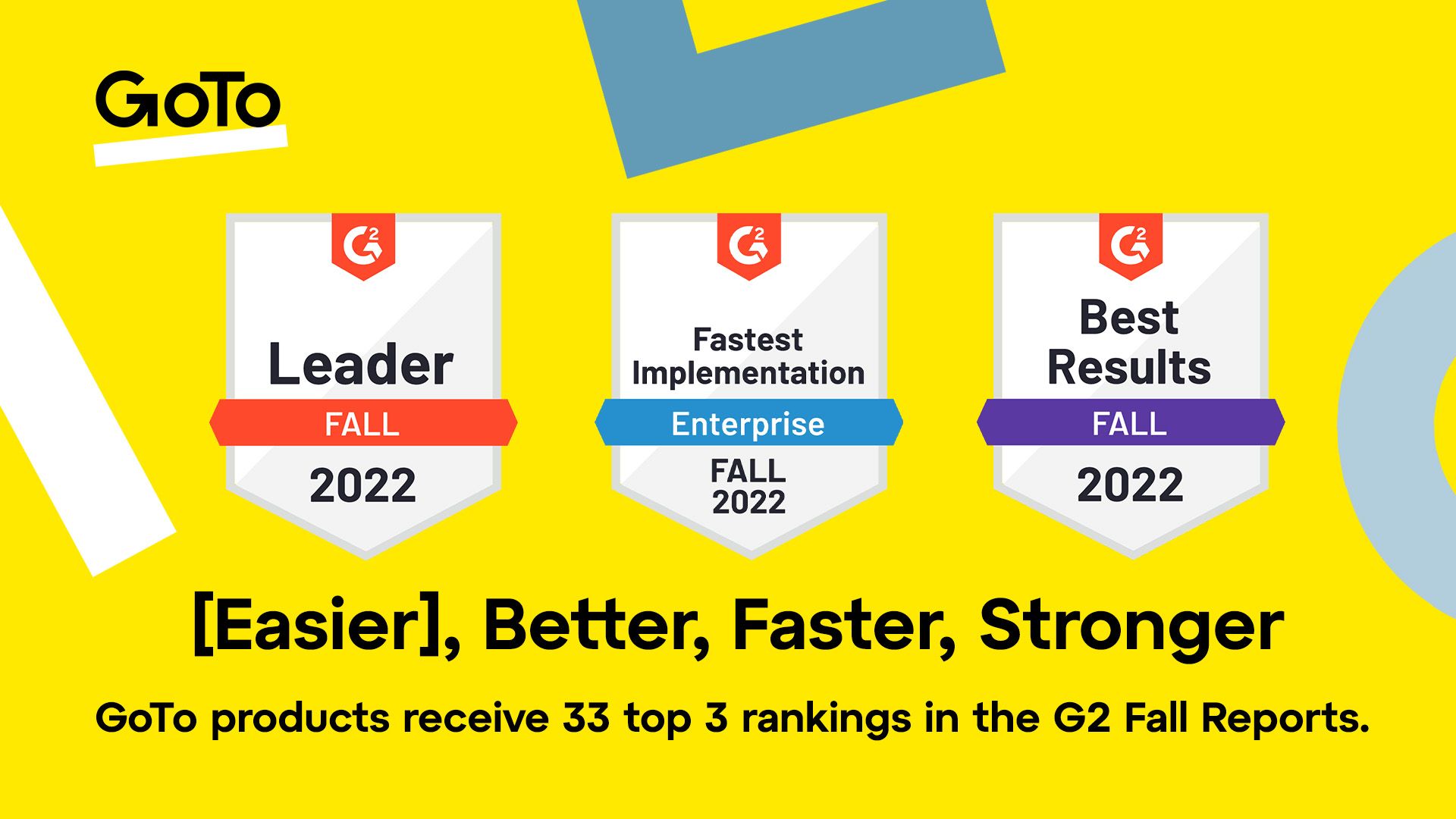 GoTo on LinkedIn: GoTo achieves high rankings in G2’s Fall 2022 reports ... GoTo on LinkedIn: GoTo achieves high rankings in G2’s Fall 2022 reports ...