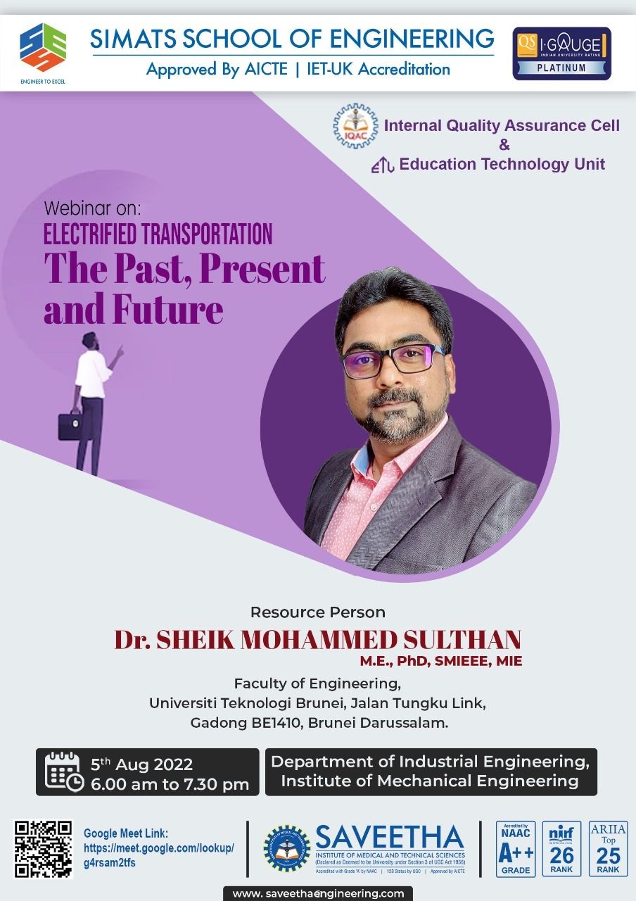 Dr. Sheik Mohammed Sulthan, SMIEEE, MIE(I) posted on LinkedIn Dr. Sheik Mohammed Sulthan, SMIEEE, MIE(I) posted on LinkedIn