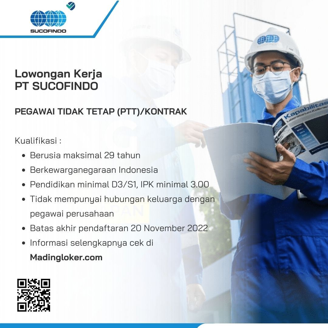 Lowongan Kerja - Madingloker.com on LinkedIn: Rekrutmen PT SUCOFINDO ... Lowongan Kerja - Madingloker.com on LinkedIn: Rekrutmen PT SUCOFINDO ...