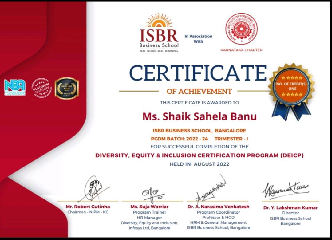 Shaik Sahela Banu on LinkedIn: I am happy to share that I successfully ... Shaik Sahela Banu on LinkedIn: I am happy to share that I successfully ...