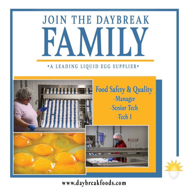 Daybreak Foods, Inc. on LinkedIn: #foodsafety #quality #eggs Daybreak Foods, Inc. on LinkedIn: #foodsafety #quality #eggs