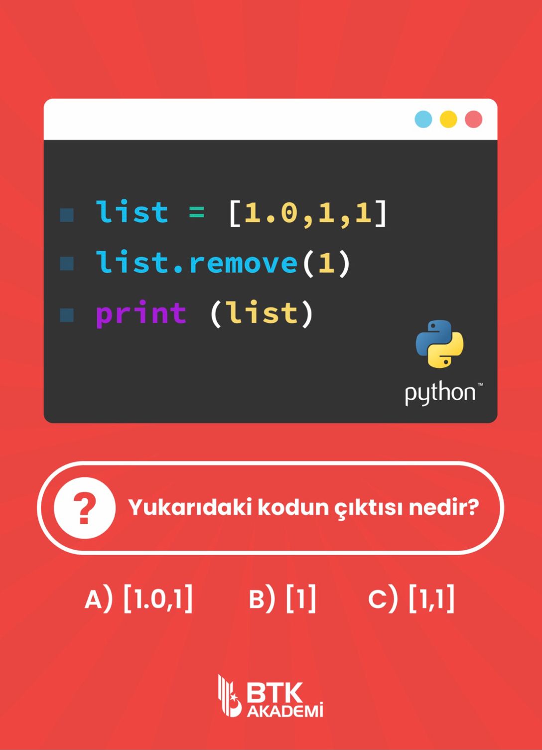 BTK Akademi LinkedIn’de #python #pythonprogramming | 72 yorum BTK Akademi LinkedIn’de #python #pythonprogramming | 72 yorum