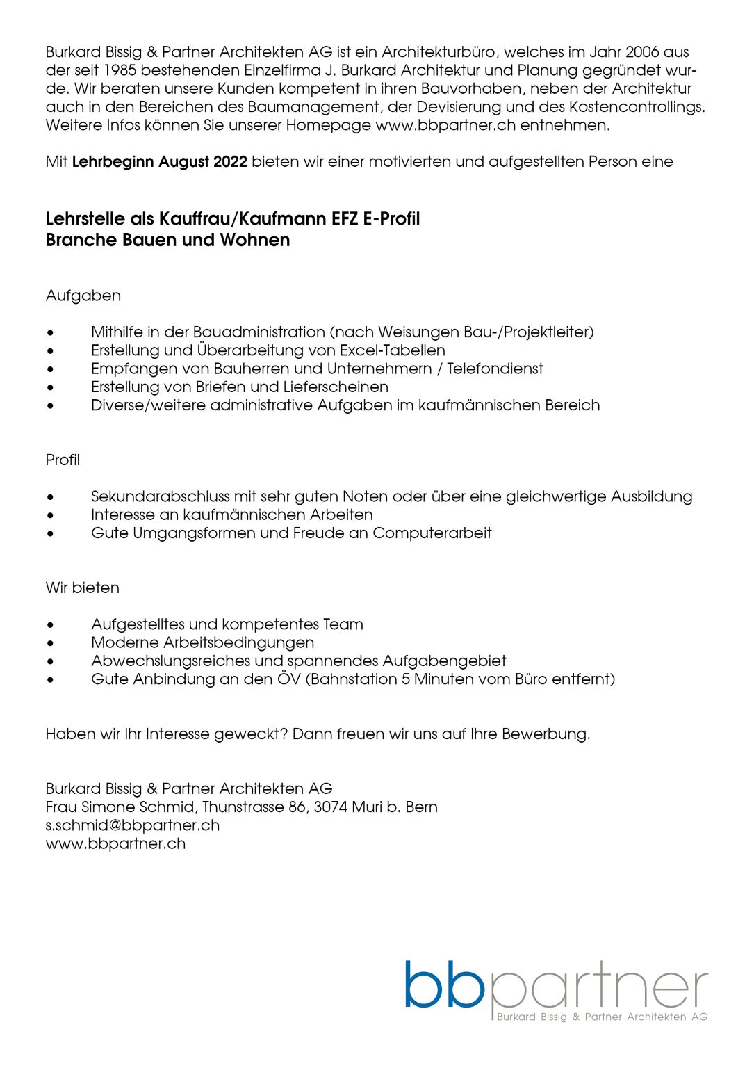 Simone Schmid auf LinkedIn: Ab August 2022 haben wir eine KV-Lehrstelle ... Simone Schmid auf LinkedIn: Ab August 2022 haben wir eine KV-Lehrstelle ...