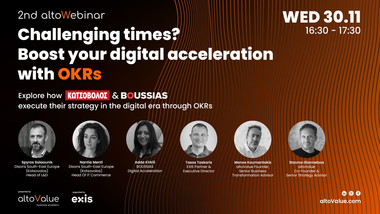Challenging times? Boost your digital acceleration with OKRs Challenging times? Boost your digital acceleration with OKRs