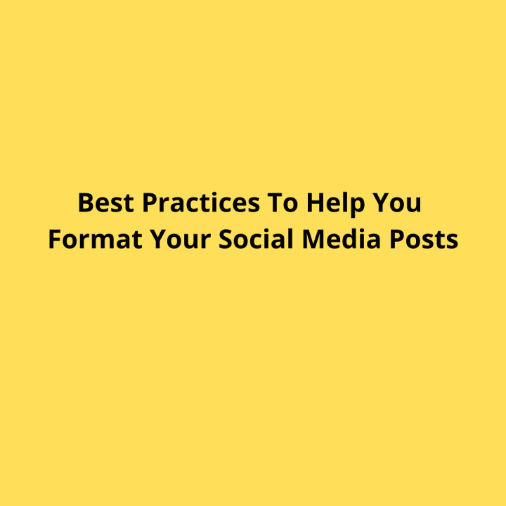 Formatting Best Practices Formatting Best Practices