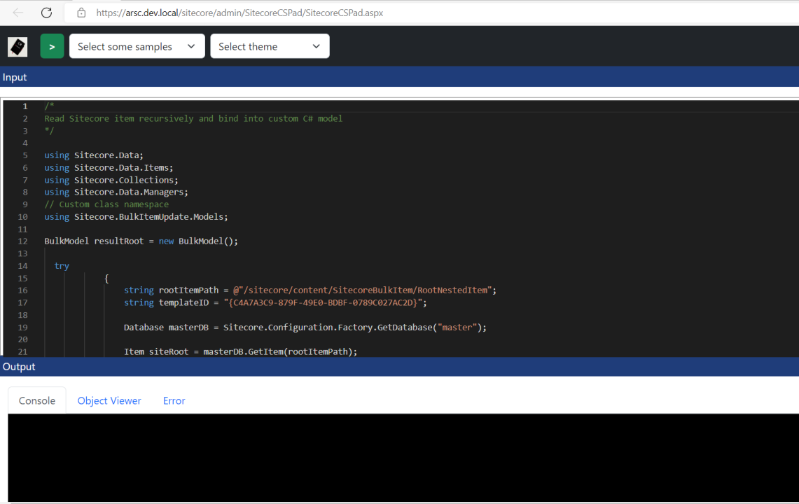 Sitecore C# Pad Sitecore C# Pad