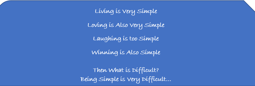 Being Simple Being Simple