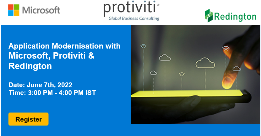 Webinar: Application Modernization with Microsoft & Protiviti Webinar: Application Modernization with Microsoft & Protiviti