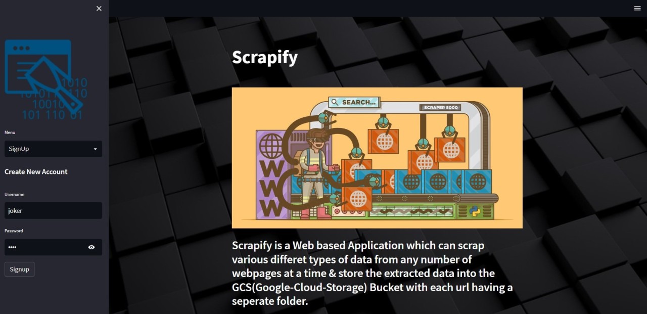 Scrapify- A Cloud Based Web Scraper Scrapify- A Cloud Based Web Scraper