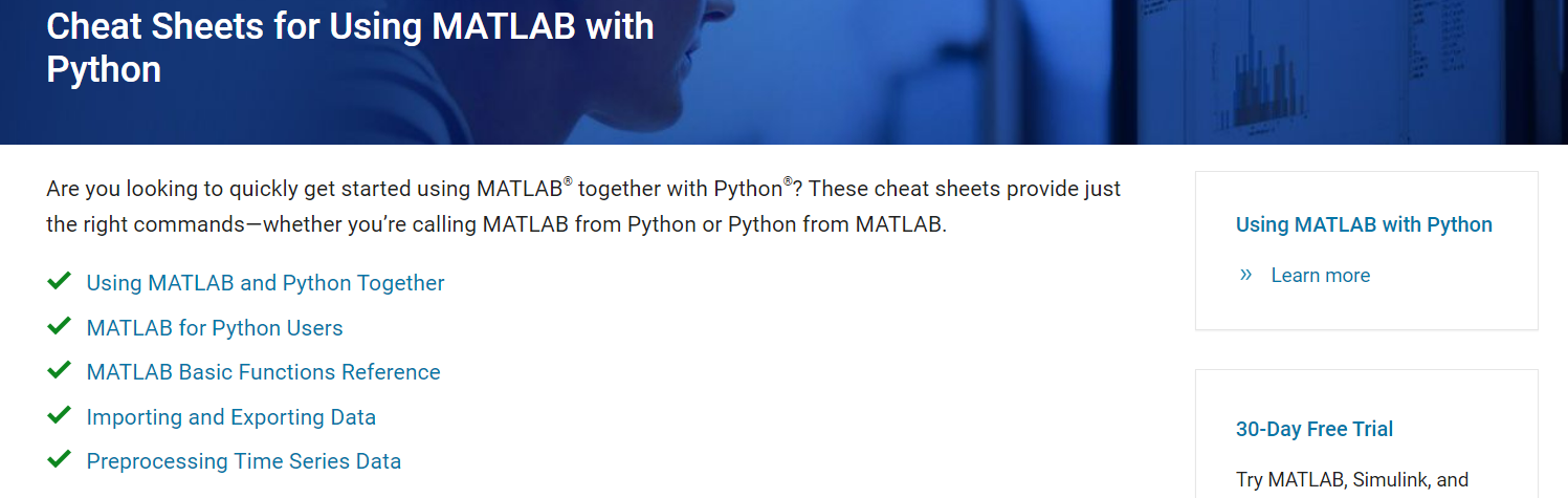 #TipOfToday_58 | Cheat Sheets for Using MATLAB with Python #TipOfToday_58 | Cheat Sheets for Using MATLAB with Python