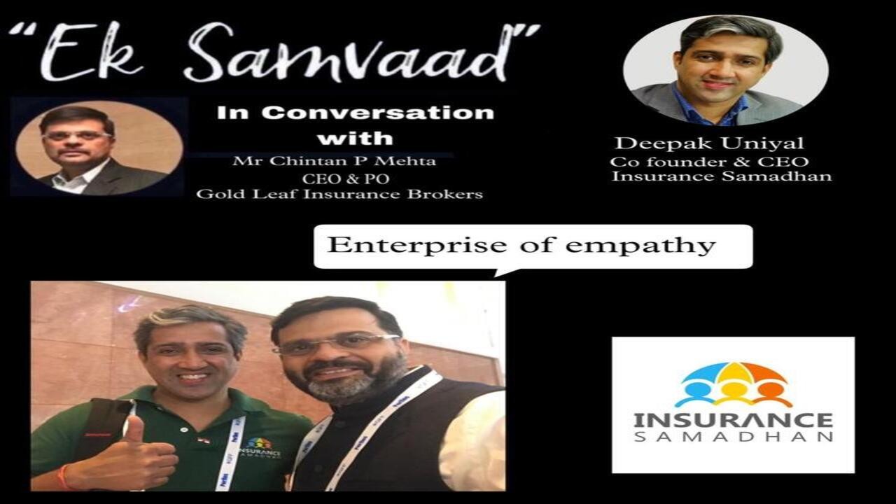 Ek Samvaad – “Enterprise of Empathy” Chintan P. Mehta in conversation ... Ek Samvaad – “Enterprise of Empathy” Chintan P. Mehta in conversation ...