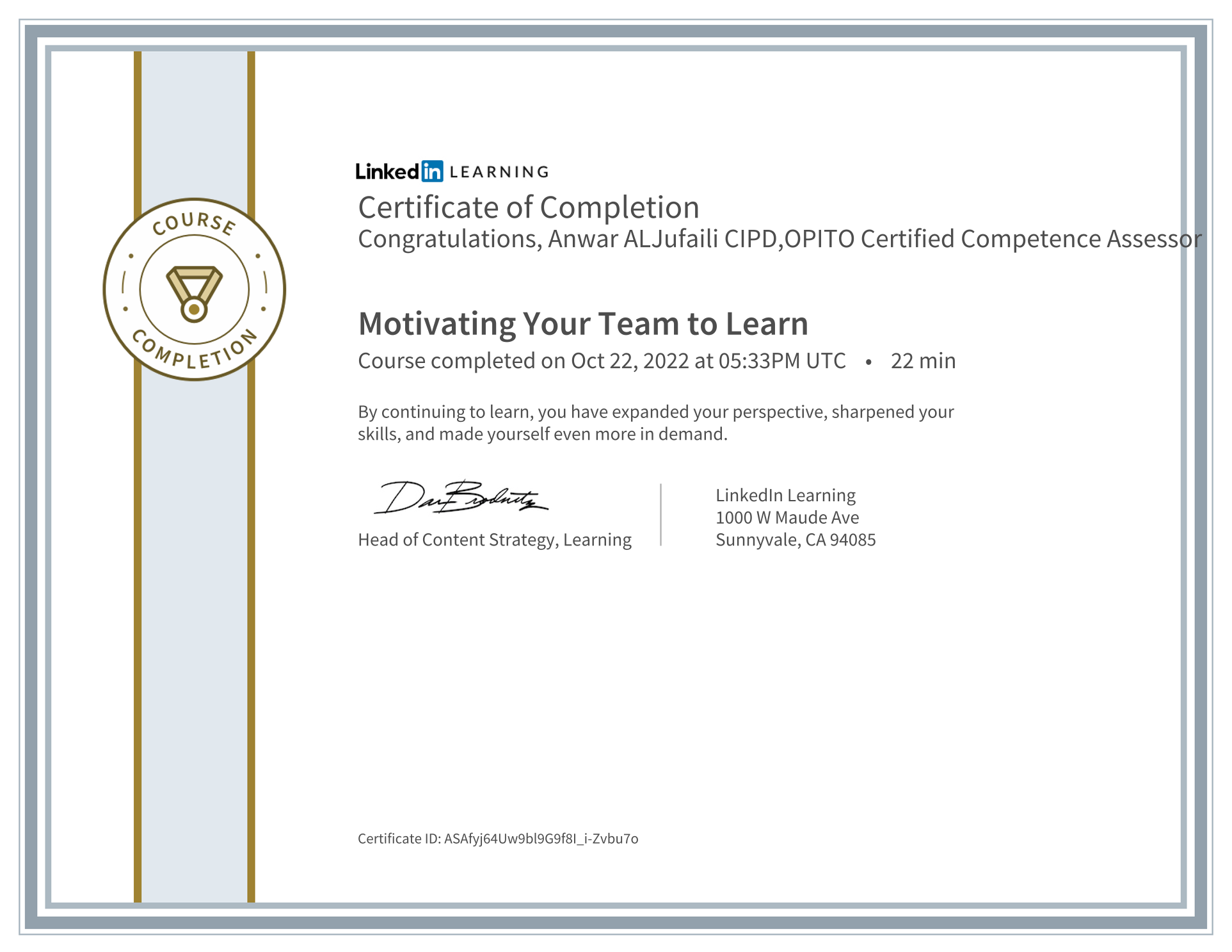 Anwar ALJufaili CIPD,OPITO Certified Competence Assessor on LinkedIn ... Anwar ALJufaili CIPD,OPITO Certified Competence Assessor on LinkedIn ...