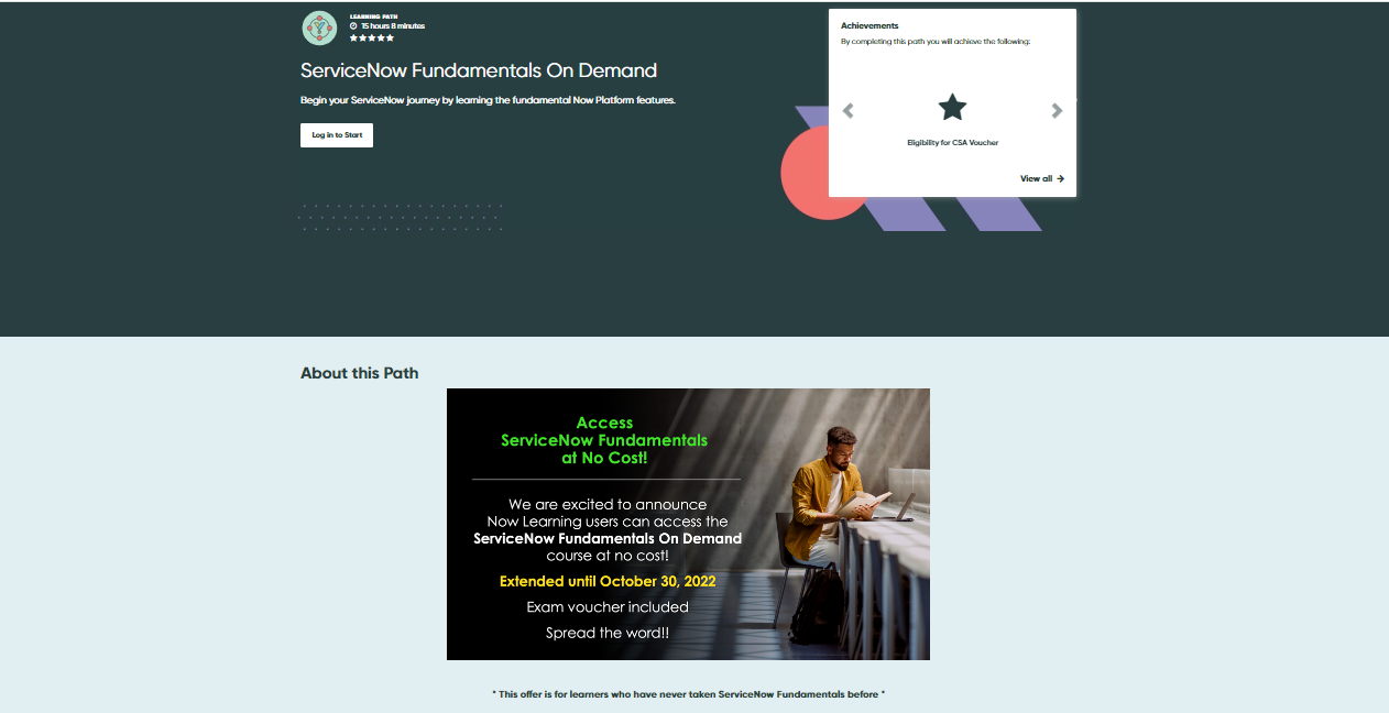 Its Out: ServiceNow Fundaments on Demand is Extended till October 30th ... Its Out: ServiceNow Fundaments on Demand is Extended till October 30th ...
