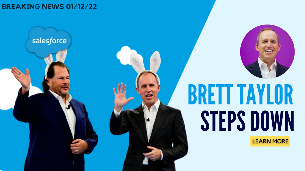 Bret Taylor steps down as co-CEO of Salesforce Bret Taylor steps down as co-CEO of Salesforce