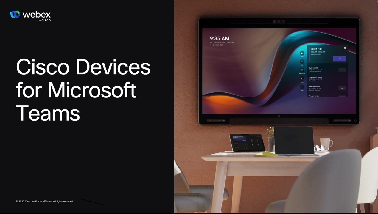 Cisco Webex Device for Microsoft Teams Cisco Webex Device for Microsoft Teams