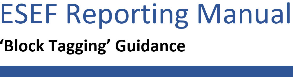 1. 'Block Tagging' Guidance 1. 'Block Tagging' Guidance