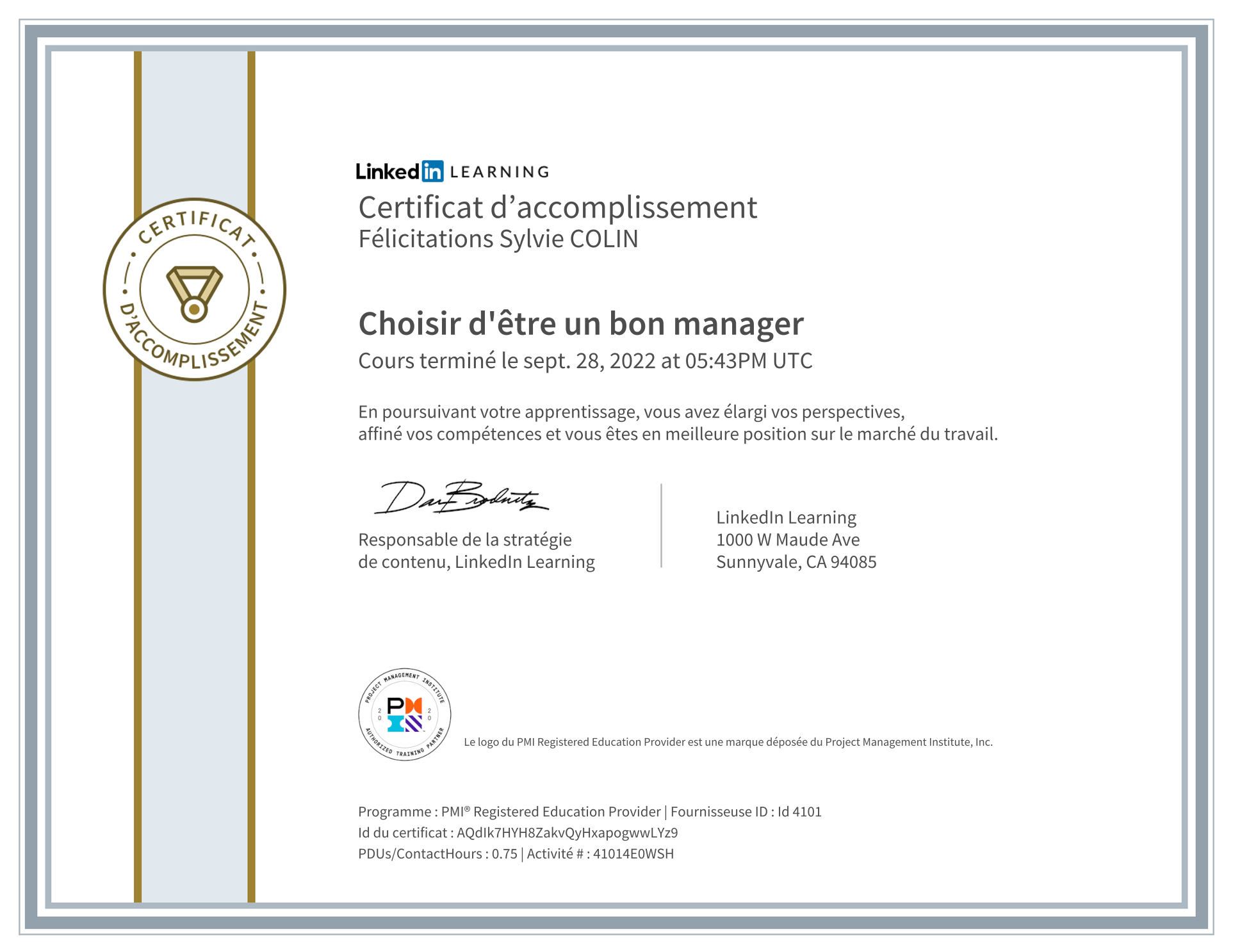 Sylvie COLIN sur LinkedIn : Certificate of Completion Sylvie COLIN sur LinkedIn : Certificate of Completion