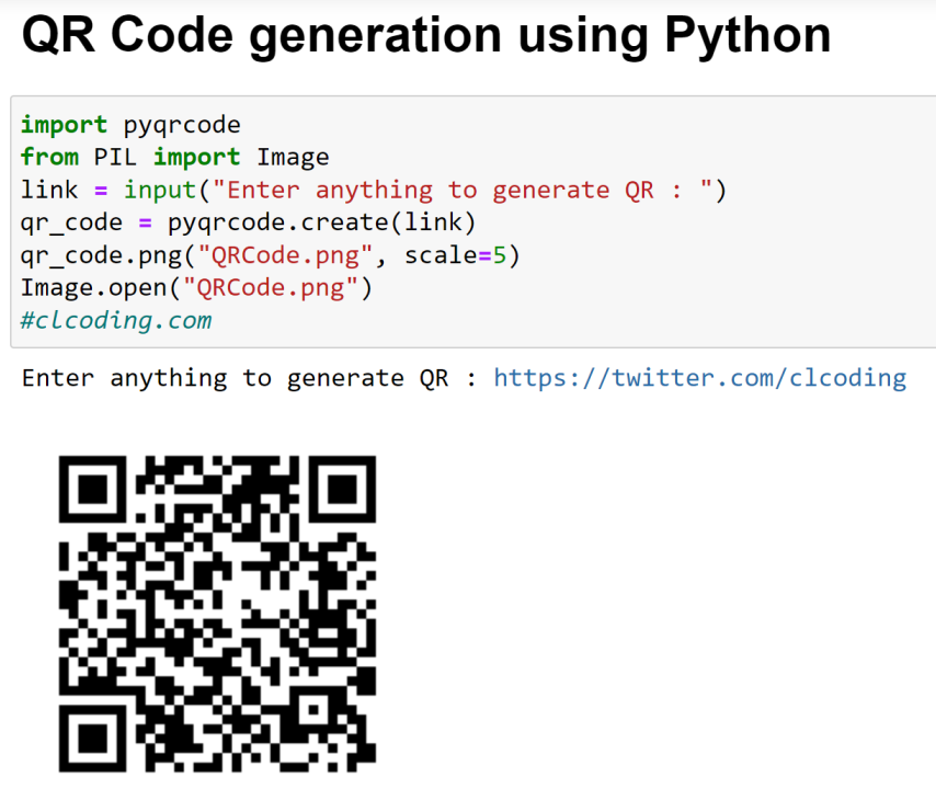 Day 97 : QR Code generation using Python Day 97 : QR Code generation using Python