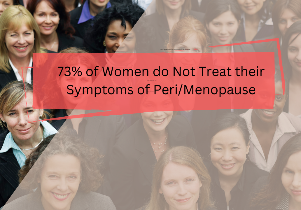73% Of Women Don’t Treat Their Peri/Menopause Symptoms 73% Of Women Don’t Treat Their Peri/Menopause Symptoms
