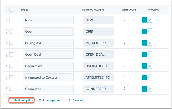 Update multiple (dropdown) properties in Hubspot at the same time Update multiple (dropdown) properties in Hubspot at the same time