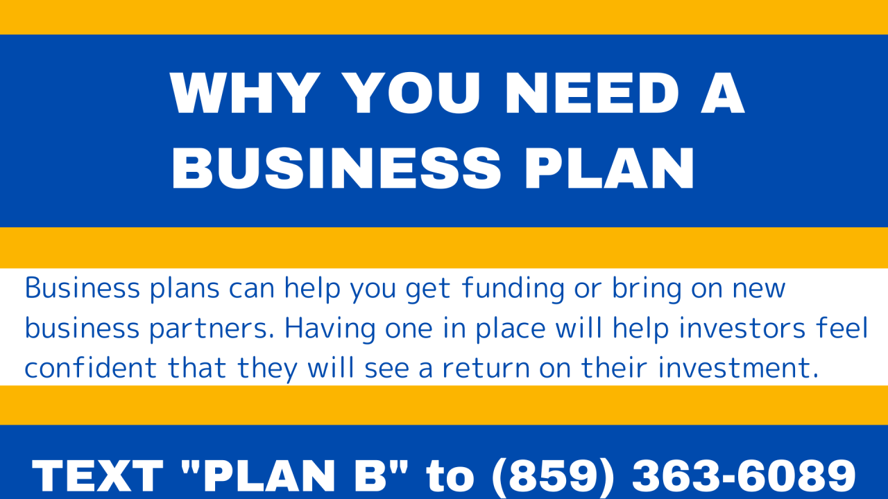 Why You Need a Business Plan Why You Need a Business Plan
