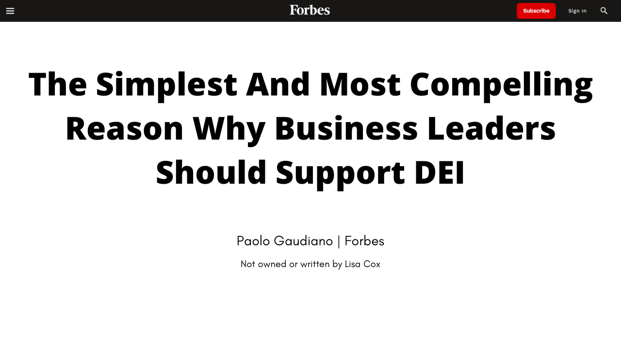 The Simplest And Most Compelling Reason Why Business Leaders Should ... The Simplest And Most Compelling Reason Why Business Leaders Should ...