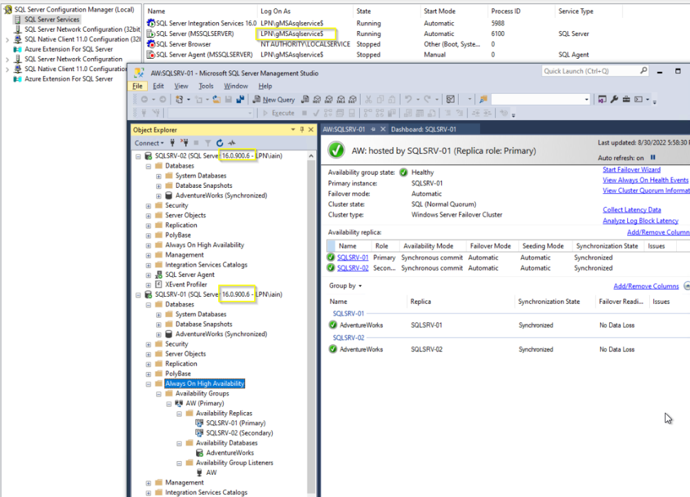Group Managed Service Account and AlwaysOn Group Managed Service Account and AlwaysOn