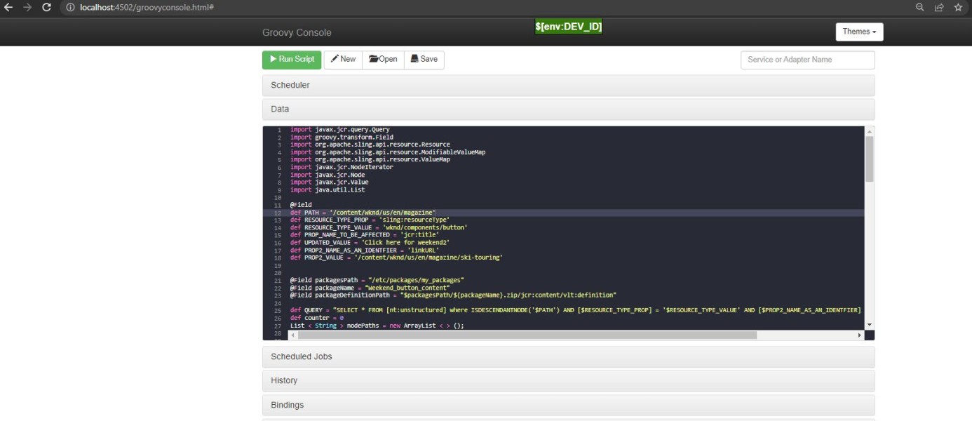 Create AEM content package using groovy script Create AEM content package using groovy script