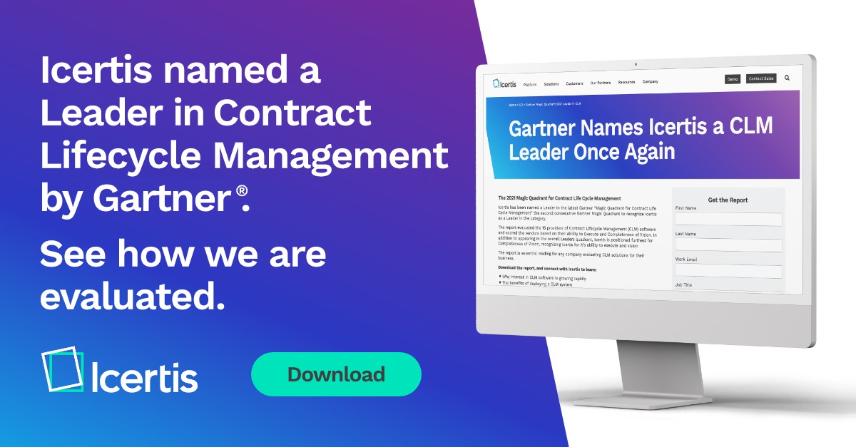 Icertis on LinkedIn: Gartner® Names Icertis a CLM Leader Once Again Icertis on LinkedIn: Gartner® Names Icertis a CLM Leader Once Again