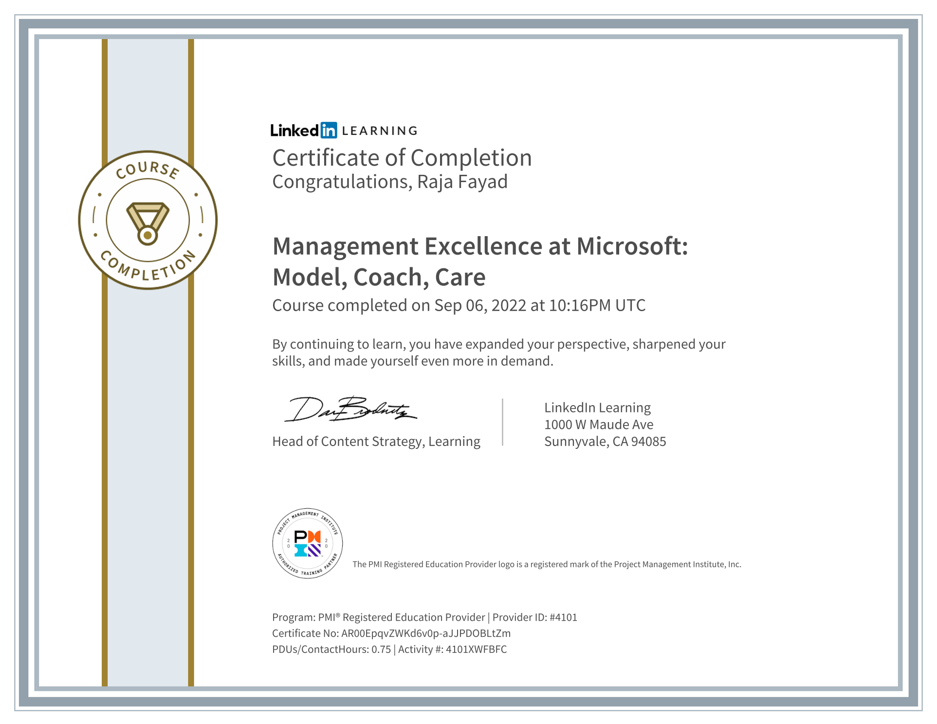 Raja Fayad on LinkedIn: Certificate of Completion Raja Fayad on LinkedIn: Certificate of Completion