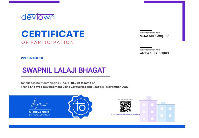 Swapnil Bhagat on LinkedIn: #WebDevelopment #DevTown #Javascript Swapnil Bhagat on LinkedIn: #WebDevelopment #DevTown #Javascript